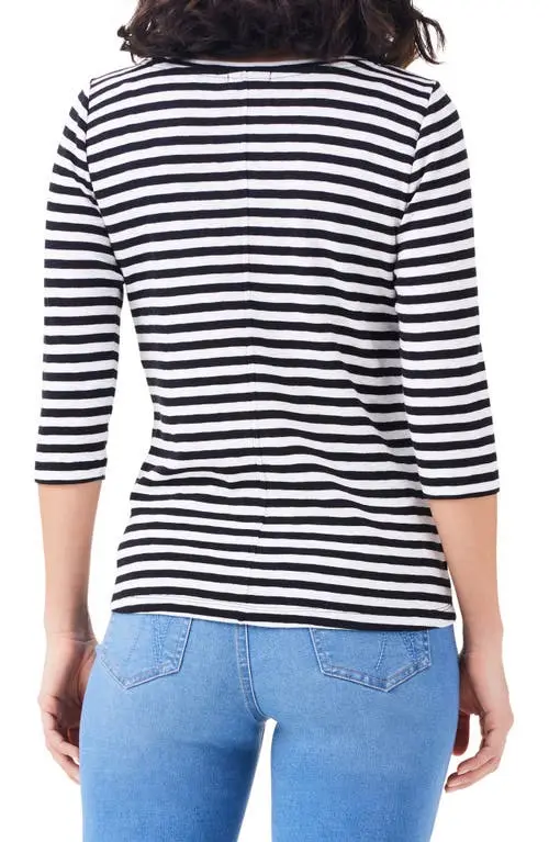 NIC+ZOE Stripe Bateau Neck Top