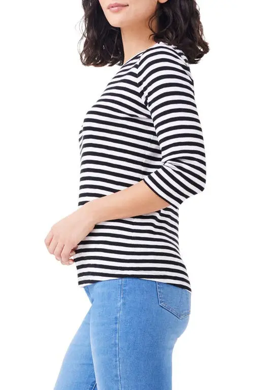 NIC+ZOE Stripe Bateau Neck Top