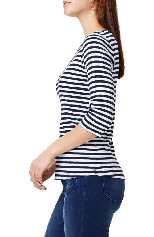 NIC+ZOE Stripe Bateau Neck Top