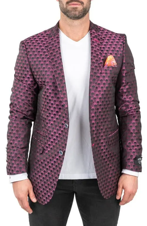 MACEOO Skullrepeat Jacquard Blazer - Pink