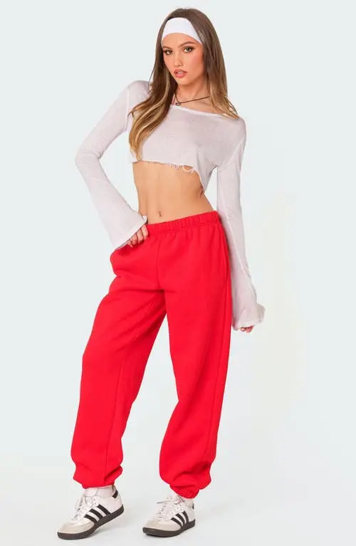 EDIKTED Clark Oversize Sweatpants - Red