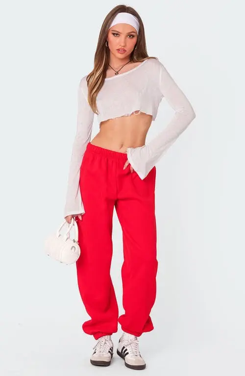 EDIKTED Clark Oversize Sweatpants - Red