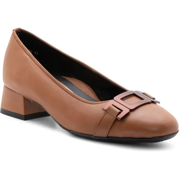 ARA Gallant 2 Block Heel Pumps - Cognac