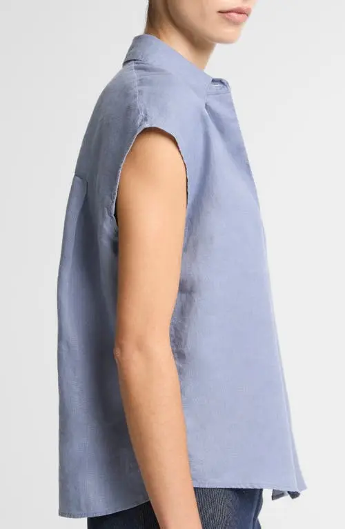 Vince Dolman Sleeve Linen Shirt - Azul