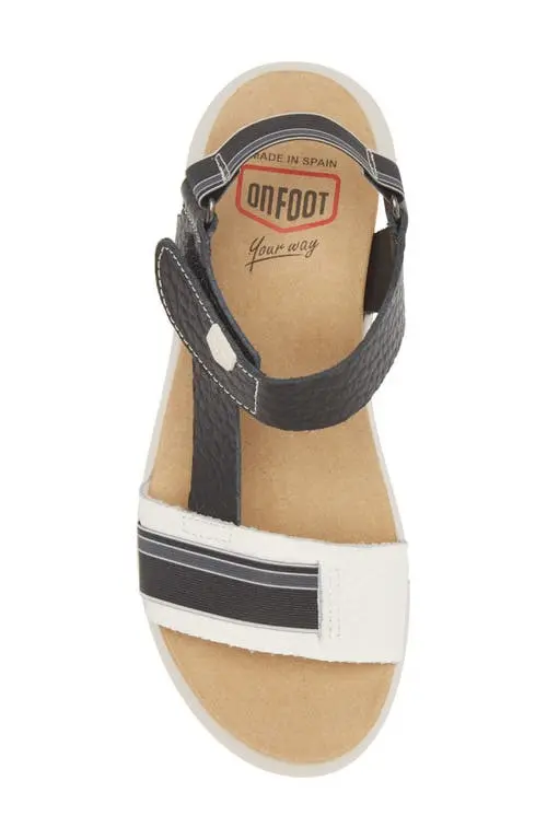 ON FOOT Daytona Platform Sandals - Black/blanco