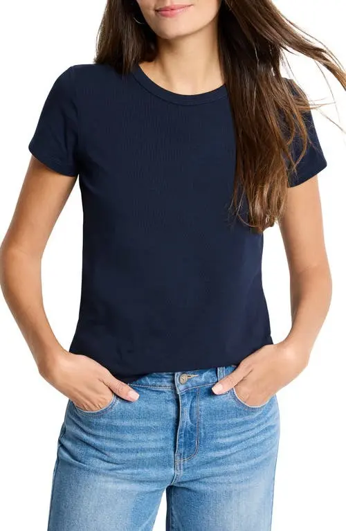 NIC+ZOE Perfect Crewneck T-shirt - Dark Indigo