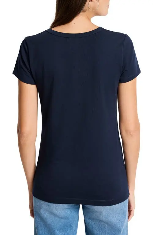 NIC+ZOE Perfect Crewneck T-shirt - Dark Indigo