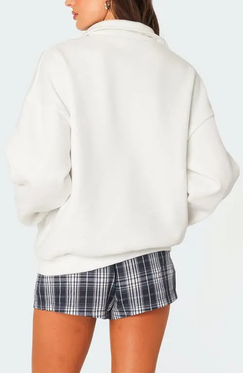 EDIKTED Quarter Zip Sweatshirt