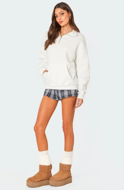 EDIKTED Quarter Zip Sweatshirt
