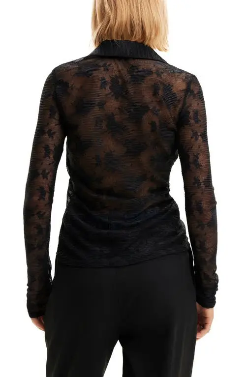Desigual Gathered Floral Shirt
