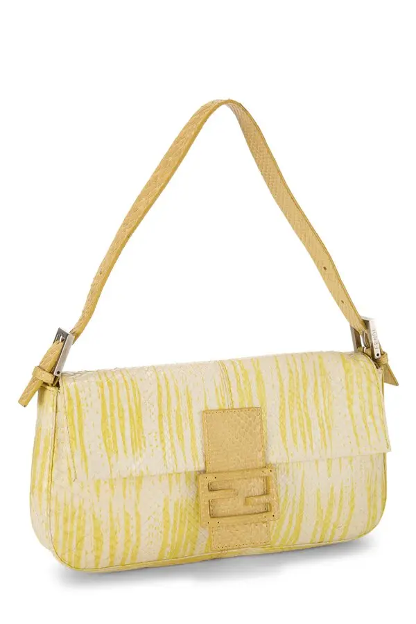 Fendi Python Baguette - Yellow