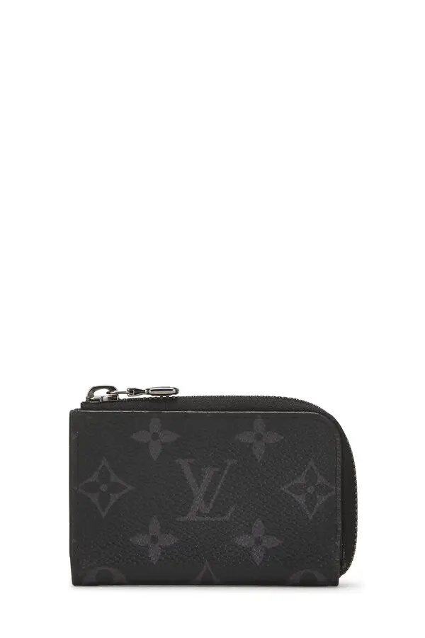 LOUIS VUITTON Monogram Eclipse Canvas Porte Monnaie Jour - Black