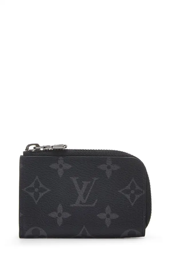 LOUIS VUITTON Monogram Eclipse Canvas Porte Monnaie Jour - Black