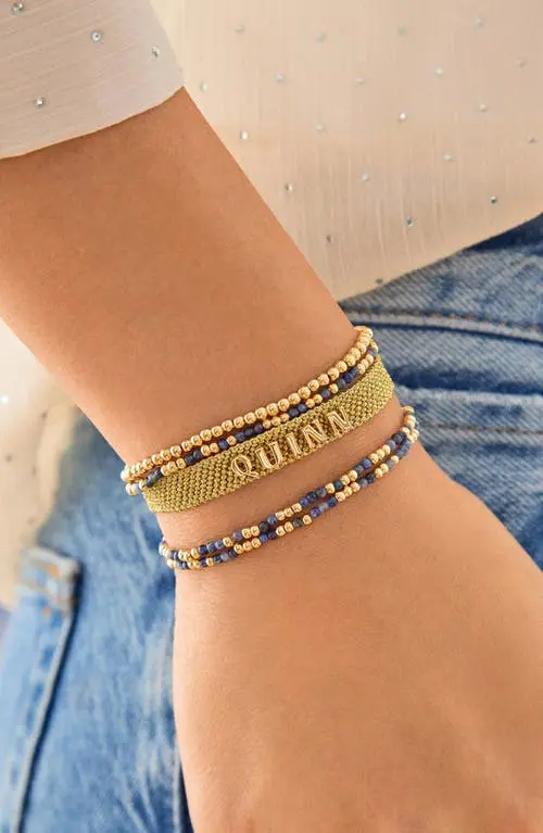 Baublebar Sadie Set Of 3 Semiprecious Bead Stretch Bracelets - Navy