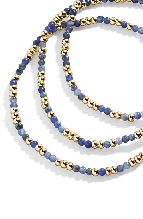 Baublebar Sadie Set Of 3 Semiprecious Bead Stretch Bracelets - Navy