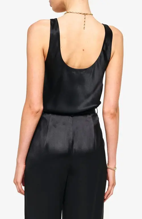 Cami Nyc Andressa Silk Shell - Black
