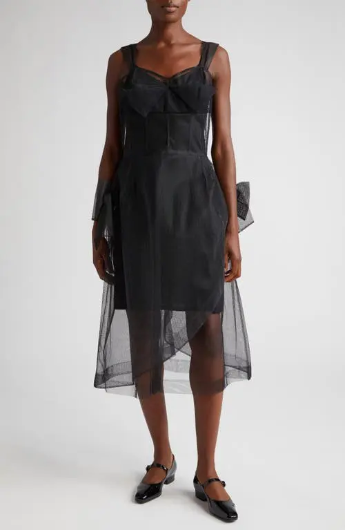 MAISON MARGIELA Sheer Tulle Midi Dress