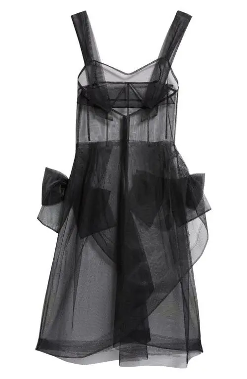 MAISON MARGIELA Sheer Tulle Midi Dress