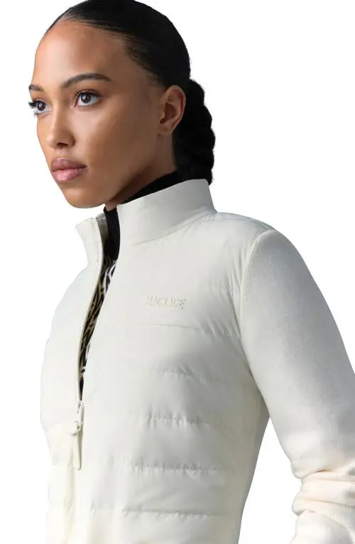 Mackage Laika Mixed Media Peplum Down Jacket - Cream