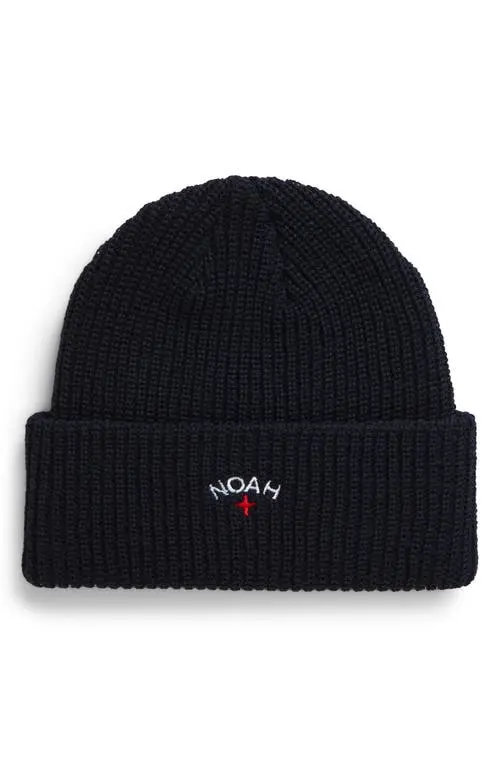 NOAH Core Logo Beanie - Navy