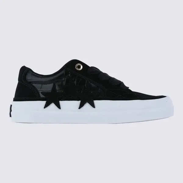 Amiri Leather Sunset Skate Sneakers - Black