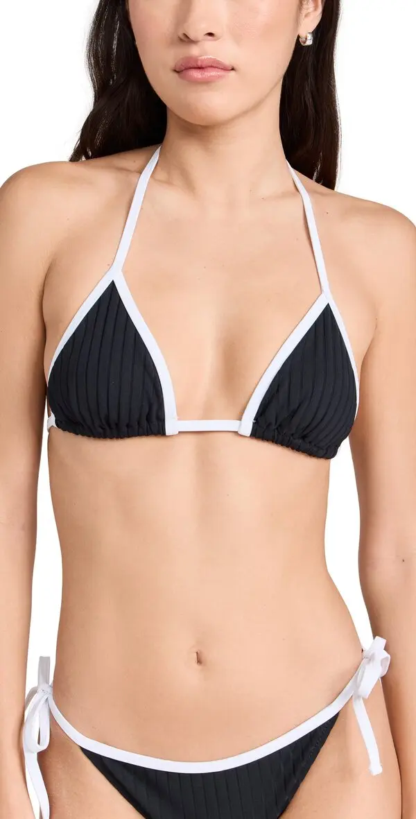 Solid & Striped The Iris Bikini Top - Blackout