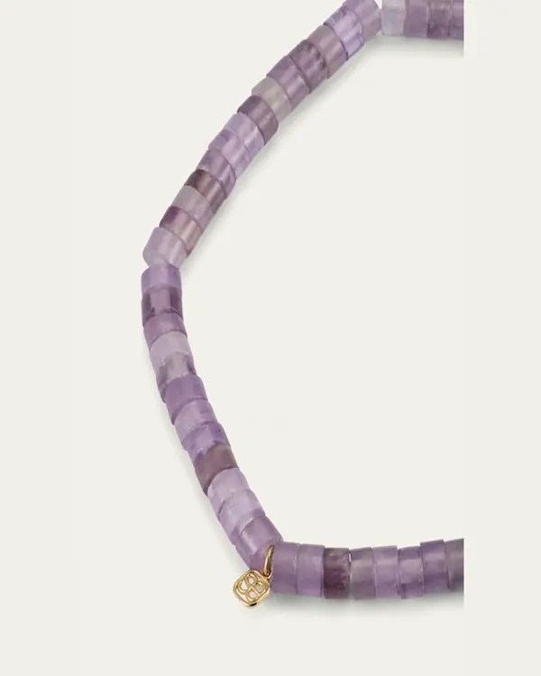 SYDNEY EVAN Scallop Edge Pave Rondelle Bead Bracelet