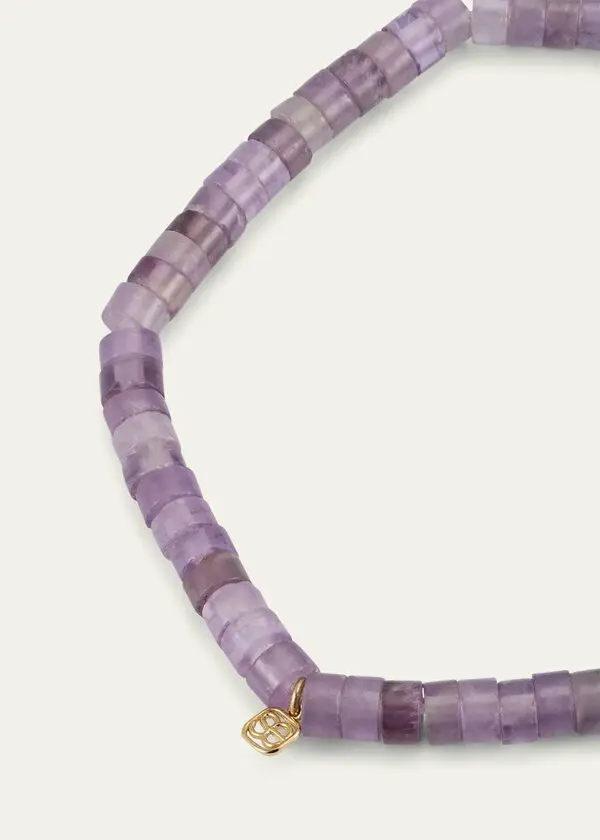SYDNEY EVAN Scallop Edge Pave Rondelle Bead Bracelet