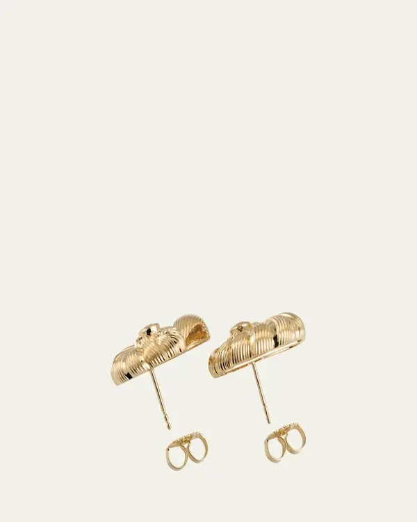 SYDNEY EVAN 14k Diamond Nautilus Stud Earrings