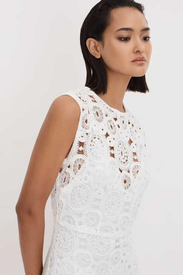 sleeveless lace top dress Quinbie Lace Mini Dress | Black | Womens main image 0