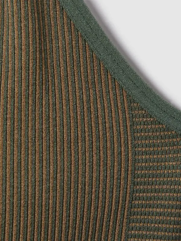 The Upside Striped Sports Bra - Khaki