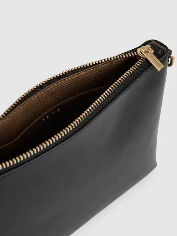 REISS Brompton Leather Pouch Bag