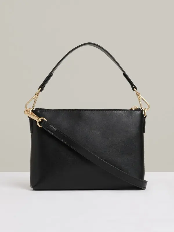 REISS Brompton Leather Pouch Bag