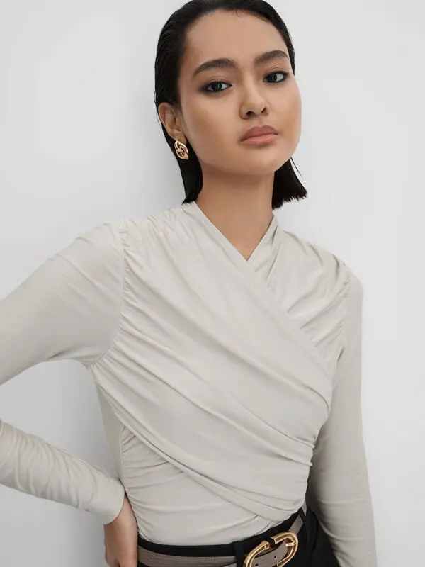 REISS Mara Wrap Top