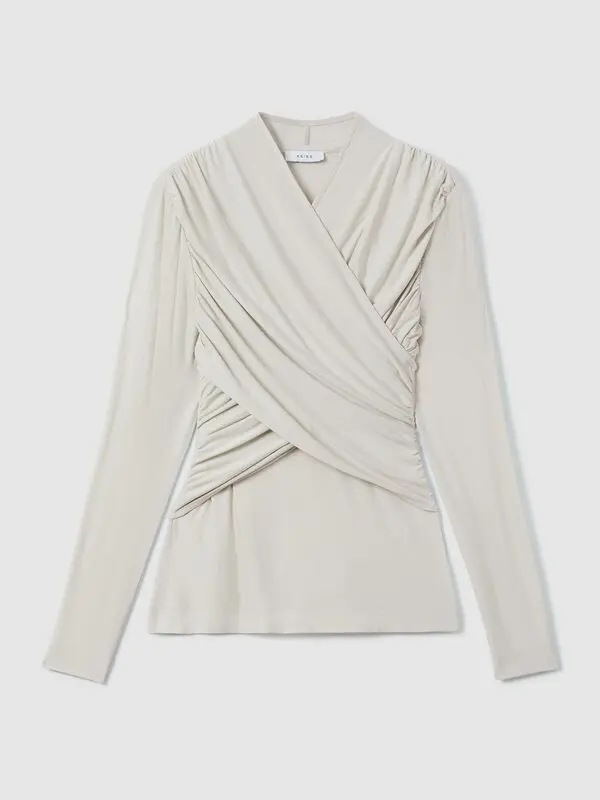 REISS Mara Wrap Top