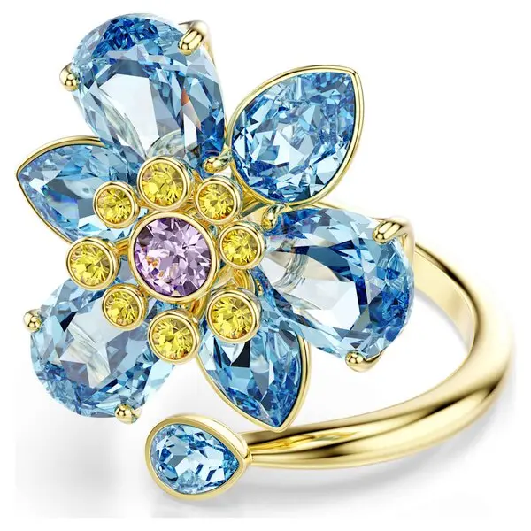 SWAROVSKI Idyllia Open Ring With Crystal Embellishments - Blue