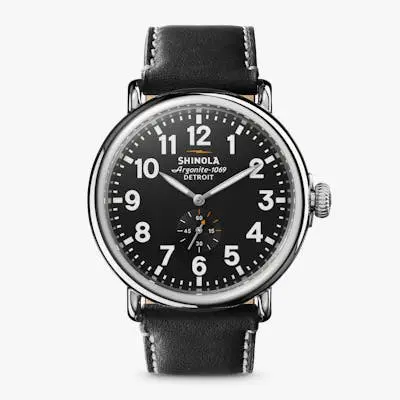 Shinola Runwell 47mm Strap Watch - Black