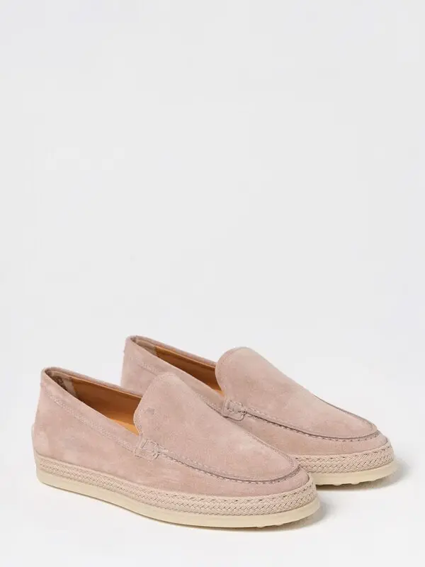 TOD'S Suede Loafers With Embossed T Logo