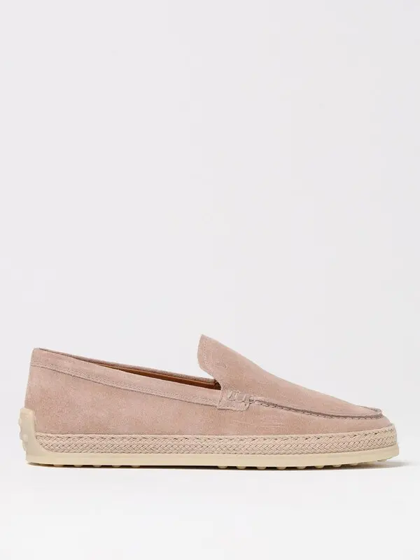TOD'S Suede Loafers With Embossed T Logo