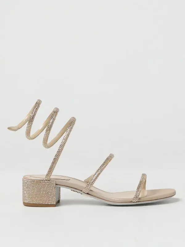 Rene Caovilla Heeled Sandal - Nude