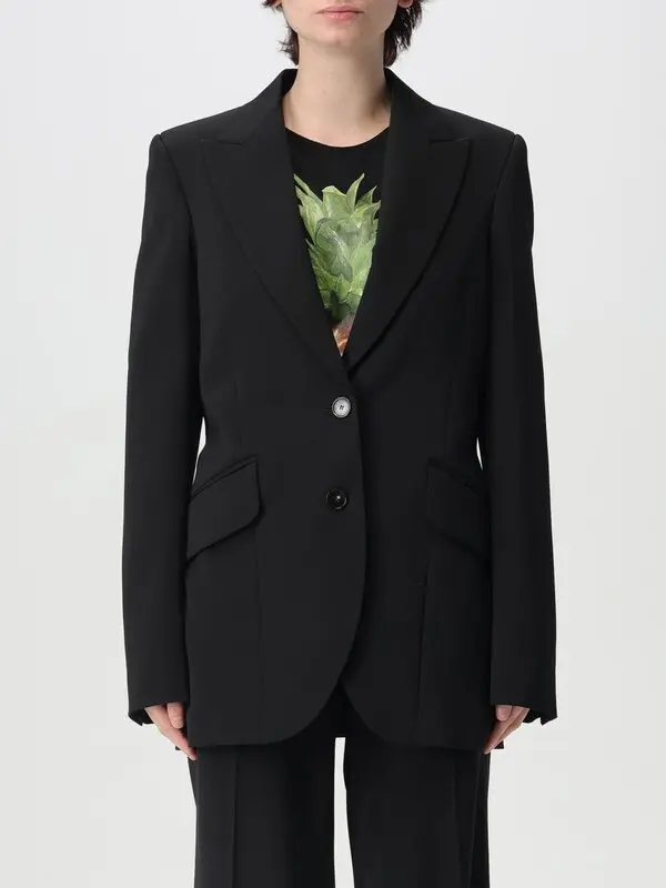 Stella McCartney Single-breasted Jacket With Notched Lapel - Black
