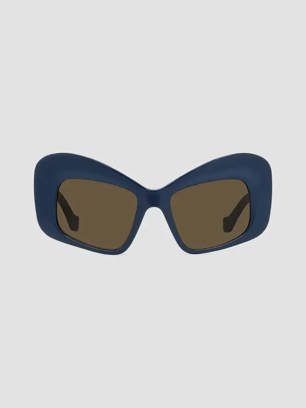 Loewe Anagram 51mm Butterfly Sunglasses - Blue Brown