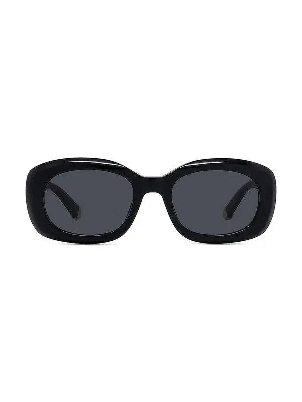 Stella McCartney Square Shiny 52mm Sunglasses - Shiny Black Smoke