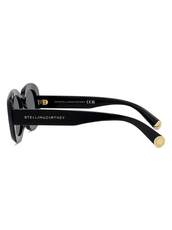 Stella McCartney Square Shiny 52mm Sunglasses