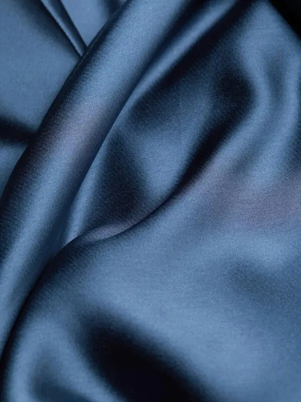 Amsale Draped Satin Gown - French Blue