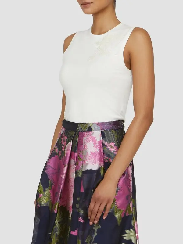 KAY UNGER Kathryn Embellished Knit Top