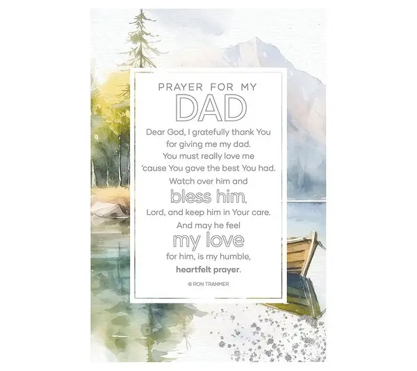 DEXSA COMPANY Dexsa Prayer For My Dad Wood Plaque With Easel And Hook - One-color