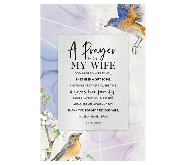 DEXSA COMPANY Dexsa Prayer For My Wife Wood Plaque With Easel - One-color