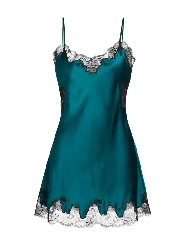 Natori Lolita Silk & Lace Chemise - Spruce