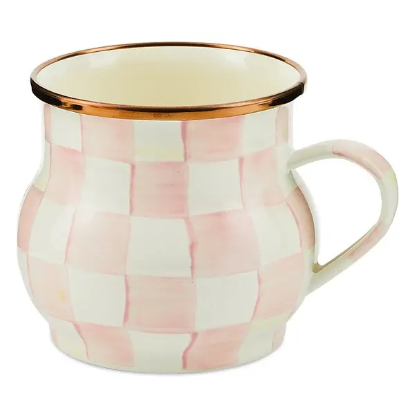MACKENZIE-CHILDS Rosy Check Enamel Mug - Multi